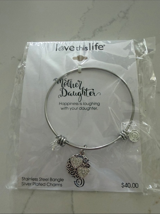 Love This Life | Jewelry | Love This Life Silver Mother Daughter Heart ...